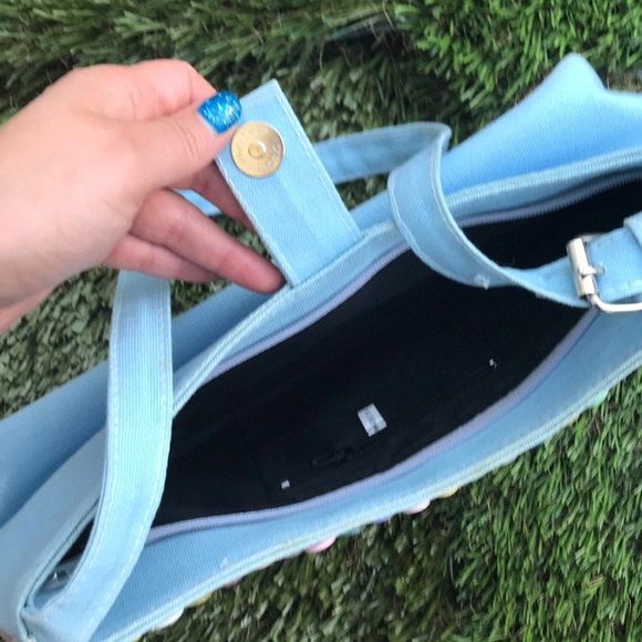 Bags | Cute Kawaii Baby Blue Jean 9s Purse Bag Fruits | Poshmark